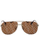 FENDI Aviator-style rimless sunglasses | Harvey Nichols