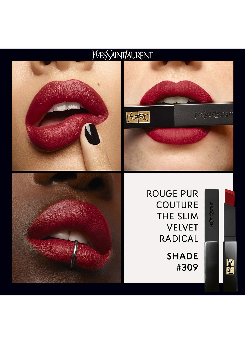 YVES SAINT LAURENT Rouge Pur Couture The Slim Velvet Radical Lipstick ...