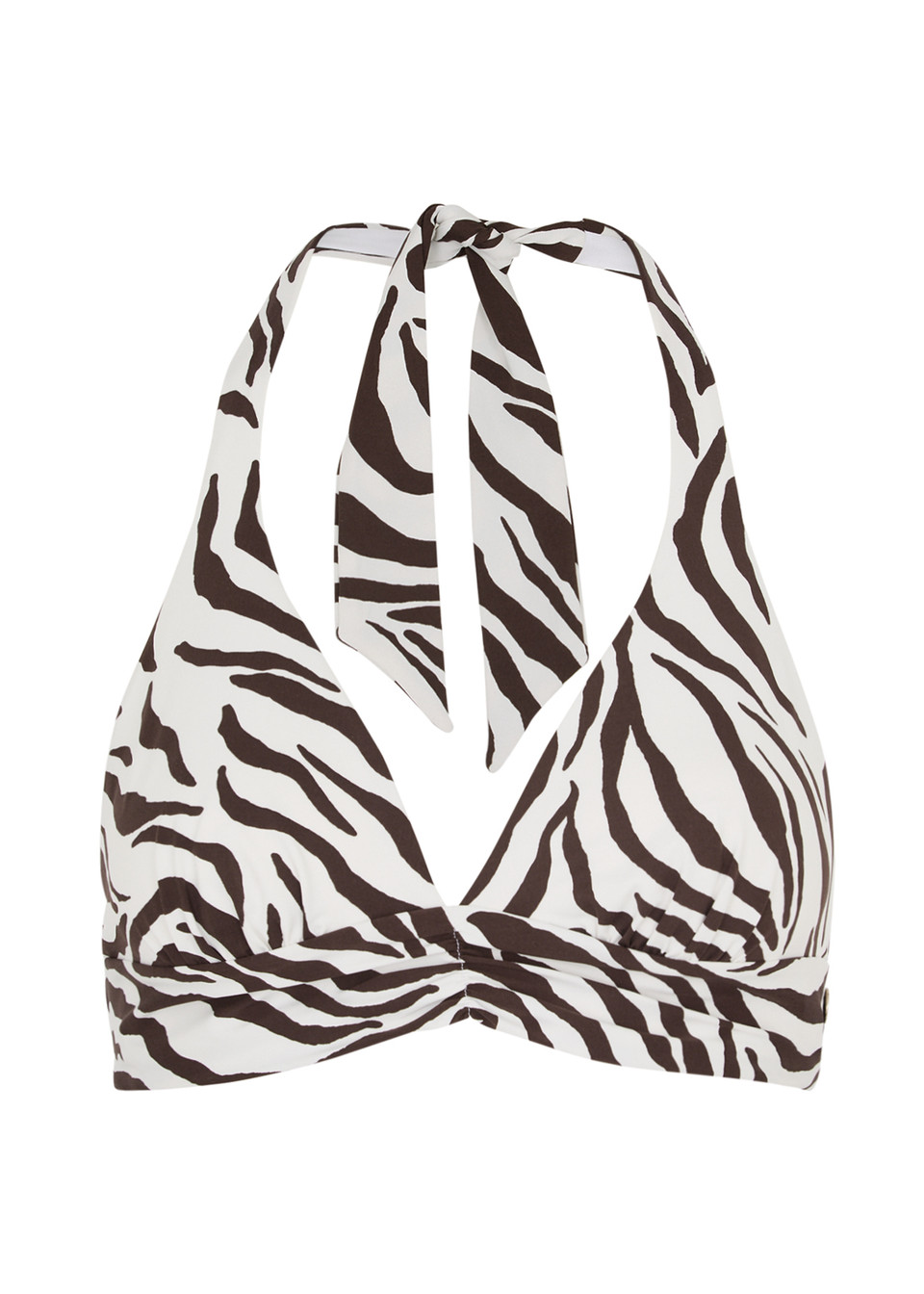 MAX MARA BEACHWEAR Alberta zebra-print bikini top | Harvey Nichols