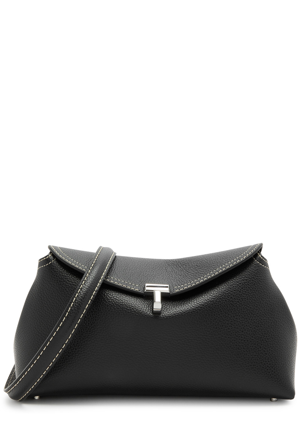 TOTEME T-Lock leather clutch | Harvey Nichols