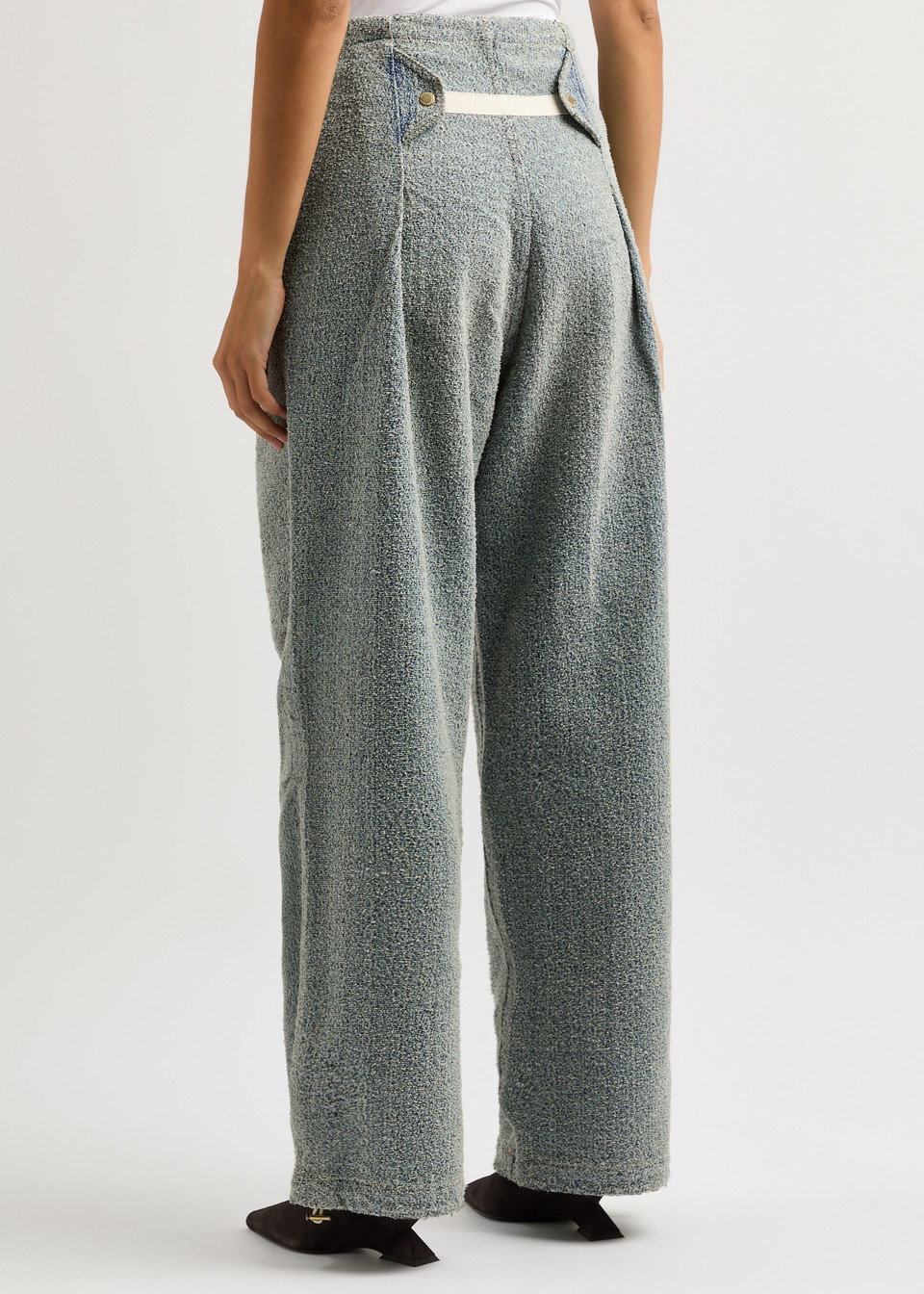 DARKPARK Daisy bouclé wide-leg jeans | Harvey Nichols