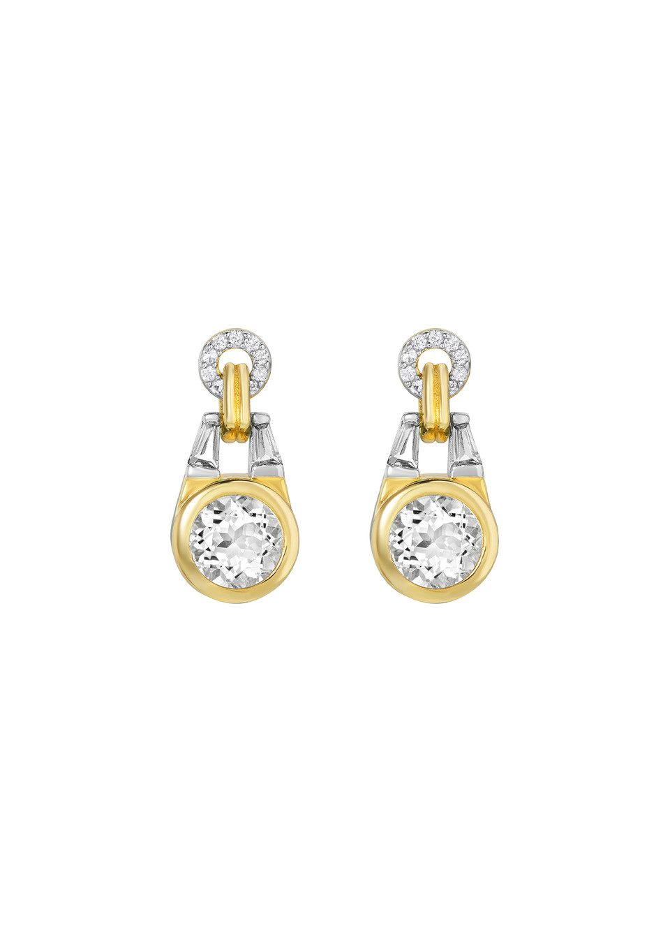 LAURA VANN Olive 18kt gold vermeil drop earrings | Harvey Nichols