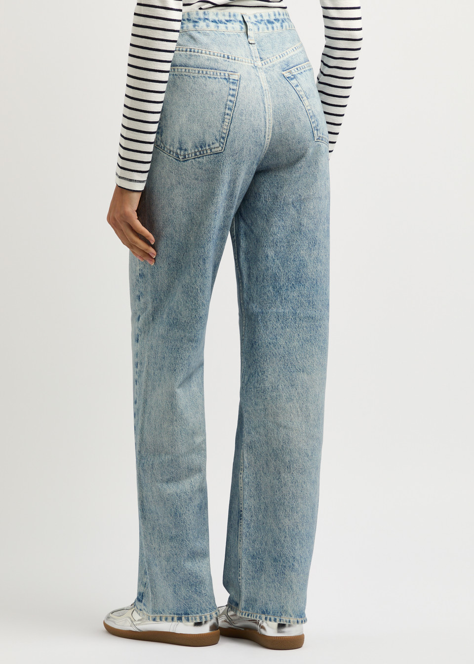 RAG & BONE Miramar Shea straight-leg chambray trousers | Harvey Nichols
