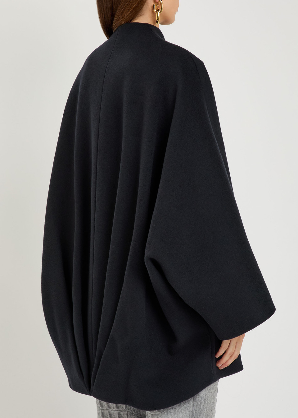 BALMAIN Belted wool and cashmere-blend wrap coat | Harvey Nichols