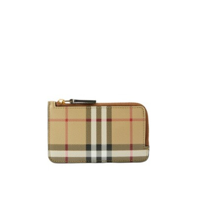 BURBERRY Check zip card case | Harvey Nichols