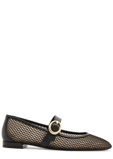 STUART WEITZMAN Arabella mesh Mary Jane flats | Harvey Nichols