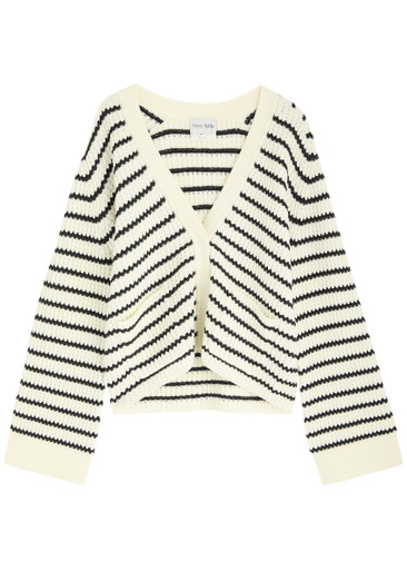 FORTE_FORTE Striped waffle-knit wool cardigan | Harvey Nichols