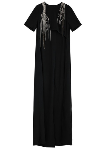DRIES VAN NOTEN Cecily embellished crepe top | Harvey Nichols