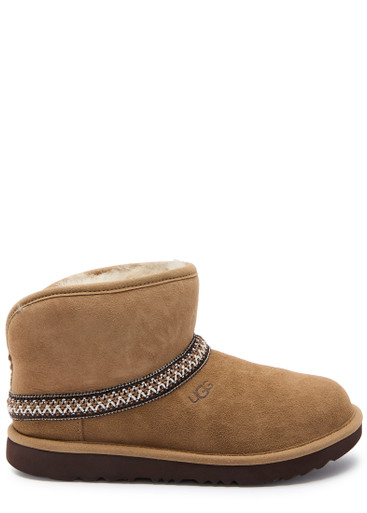 UGG KIDS Classic Mini Crescent suede boots | Harvey Nichols