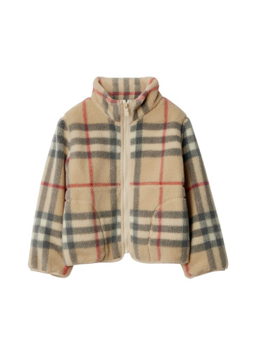 BURBERRY Check fleece jacket | Harvey Nichols