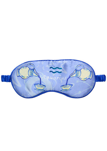 JESSICA RUSSELL FLINT Aquarius printed silk-satin eye mask | Harvey Nichols