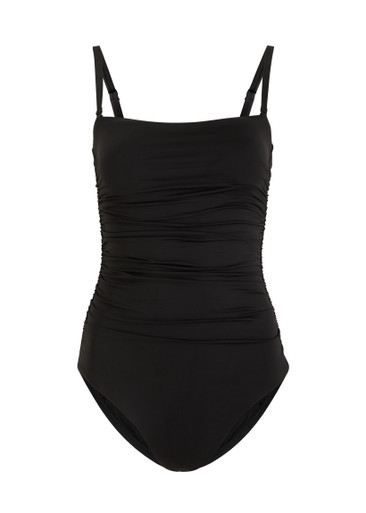 BONDI BORN Raya ruched swimsuit | Harvey Nichols