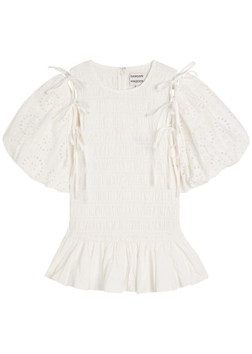DAMSON MADDER Becca broderie-anglaise cotton blouse | Harvey Nichols