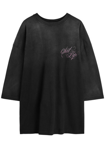 WILLY CHAVARRIA Sad Papi Buffalo printed cotton T-shirt | Harvey Nichols