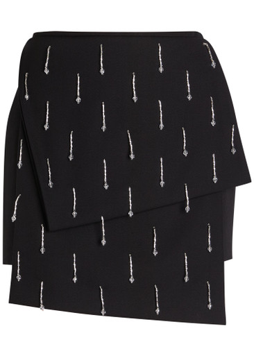 ARMARIUM Mina crystal-embellished wool mini skirt | Harvey Nichols