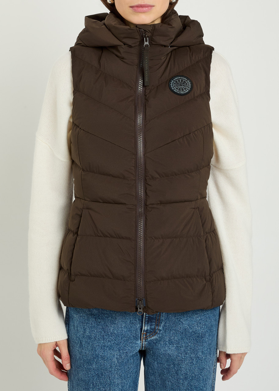 Canada Goose Clair Detachable-hood Padded Shell Gilet In Brown | ModeSens
