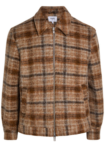 WAX LONDON Heath checked wool-blend jacket | Harvey Nichols