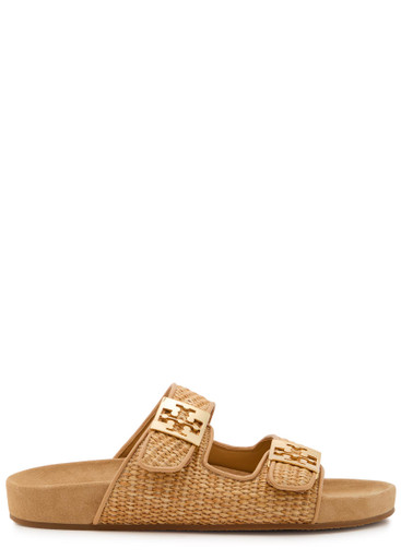 TORY BURCH Mellow raffia sliders | Harvey Nichols