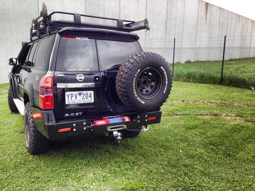Nissan GU patrol rear bumper and tyre carrier