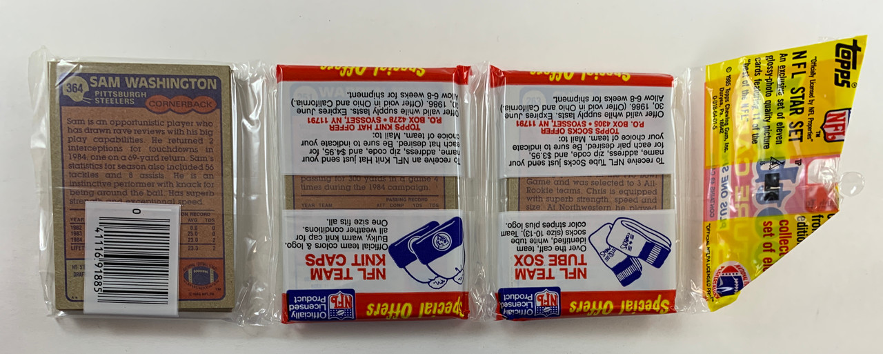 1985 Topps Football Rack Pack Includes Warren Moon 01 - Larry Fritsch ...
