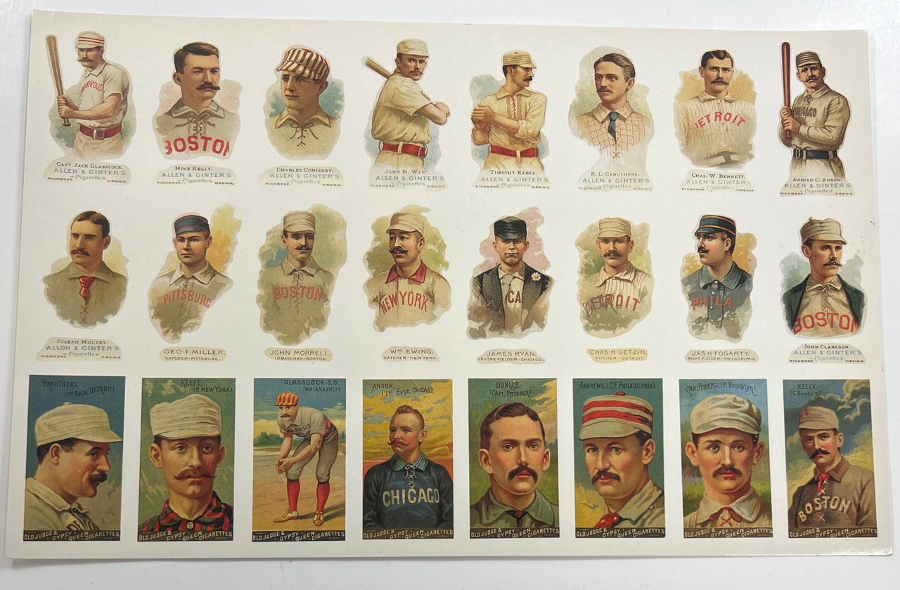 N28 & N29 Allen & Ginter N162 Goodwin Champion Reprint Uncut Sheet ...