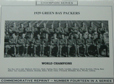 1929 Green Bay Packers Champion Series Commemorative Photo - Larry ...