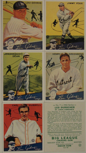 1934 Goudey Reprint Set - Larry Fritsch Cards LLC - Your Card ...