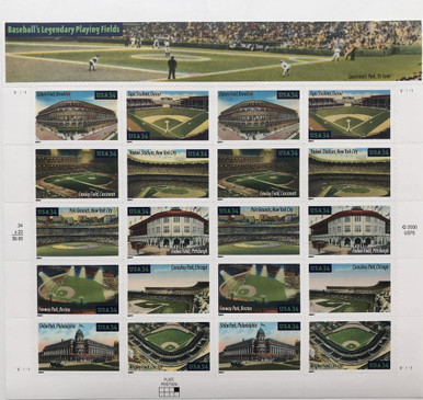Baseball's Legendary Playing Fields Stamp Sheet - Larry Fritsch Cards ...