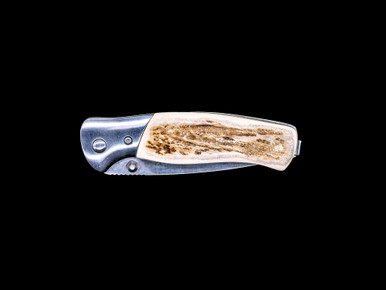 Moose Shed Antler Handle Buck 835 Folding Selkirk Pocket Knife | F&F Inc