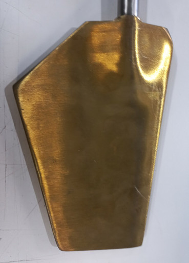 Boat rudder, cast bronze large blade from Tawco
