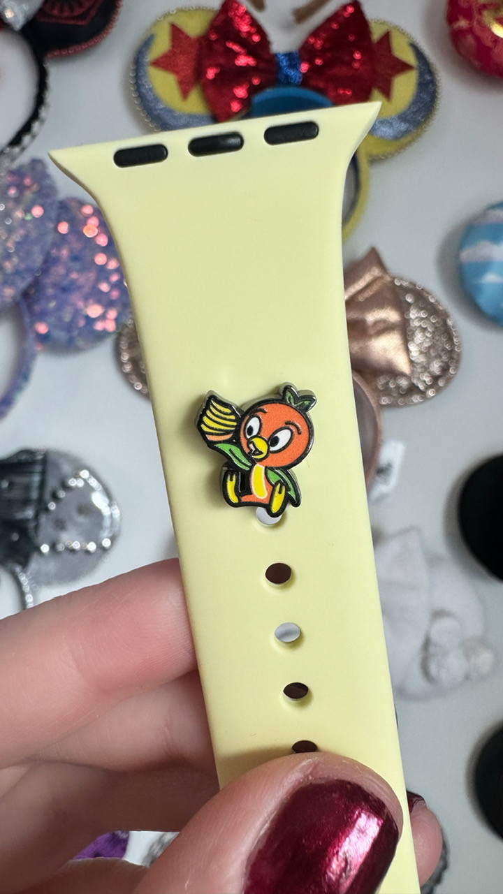 Orange Bird Watch Band Charm