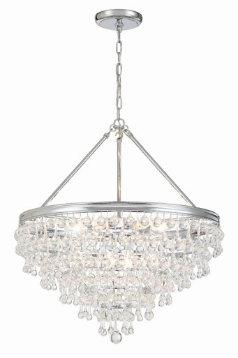 Calypso Eight Light Chandelier in Polished Chrome