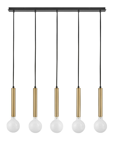 Bobbie LED Linear Chandelier in Lacquered Brass