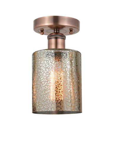 Edison One Light Semi-Flush Mount in Antique Copper