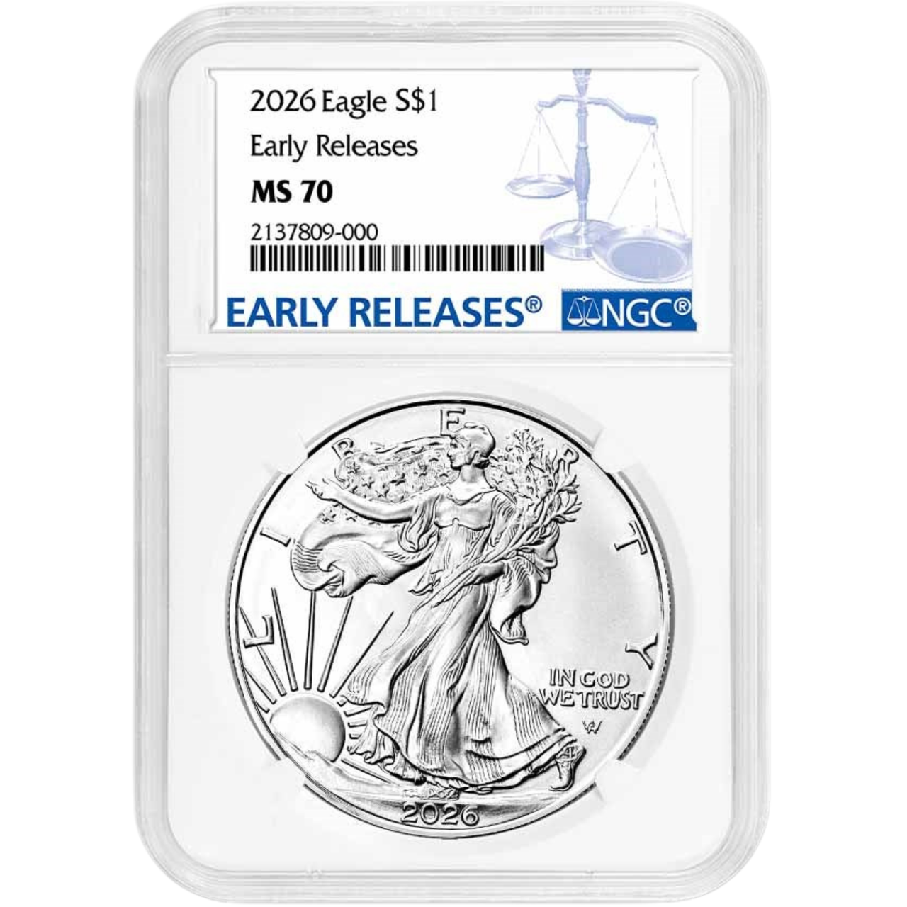 2026 1 oz Silver American Eagle MS-70 Coin | Certified Perfect | Buy Online