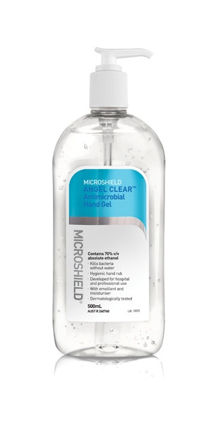 Buy Microshield Angel Clear Antimicrobial Hand Sanitiser Gel - 500ml ...