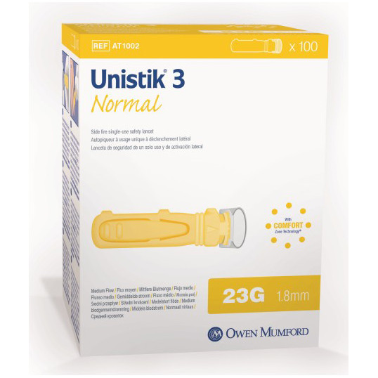 Buy Unistik 3 Normal Safety Lancets - Box of 100 | BioFast