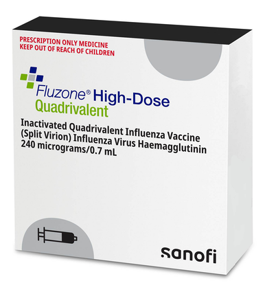 Fluzone High-Dose Quadrivalent (QIV) 0.7ml Prefilled Syringes - Pack of 5