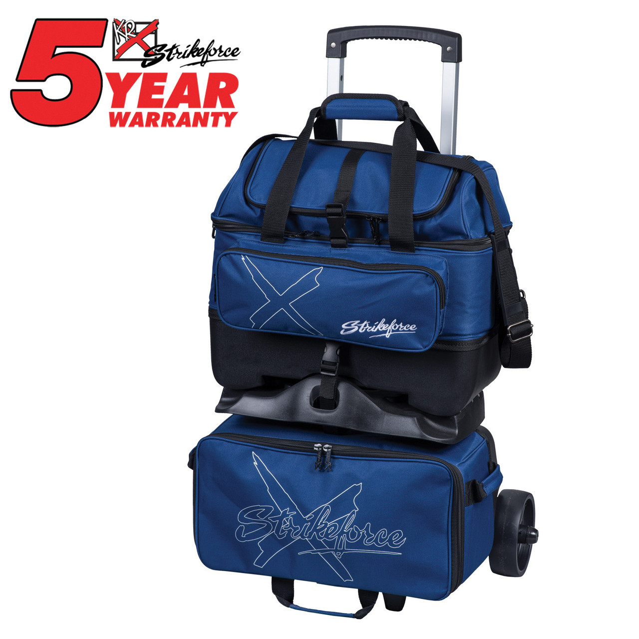 KR Strikeforce Hybrid X Navy 4 Ball Roller Bowling Bag