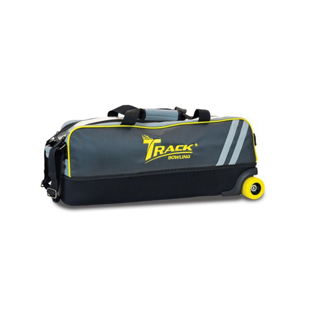 Track Select Grey/Yellow 3 Ball Tote Bowling Bag