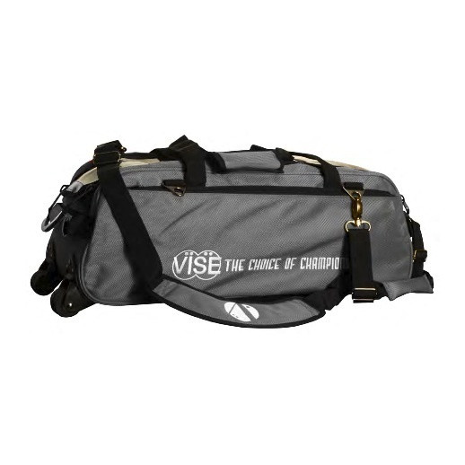 Vise 3 Ball Clear Top Tote Roller Grey Bowling Bag