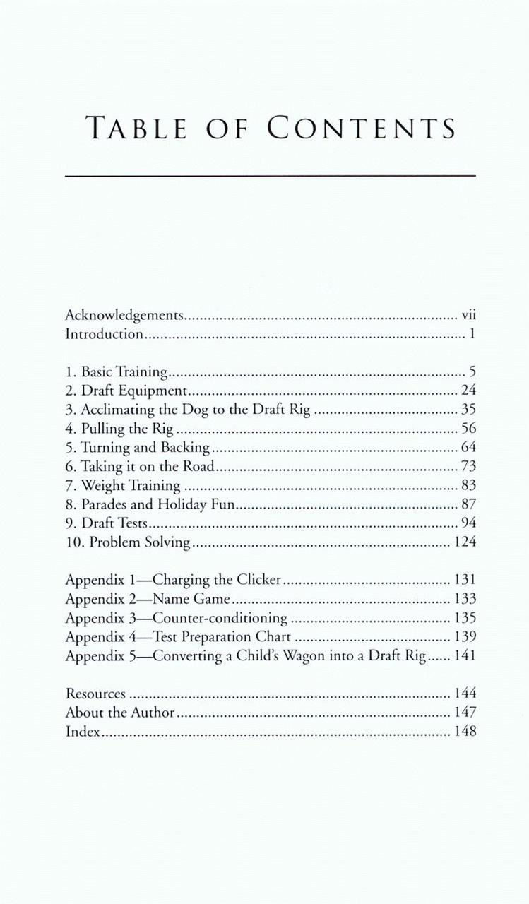 Carting With Your Dog - Positive Draft Training for Fun and Competition ...