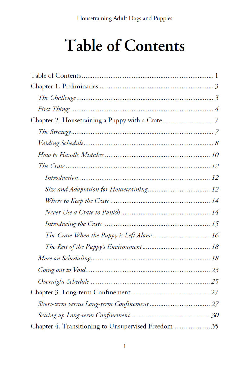 Housetraining Adult Dogs and Puppies