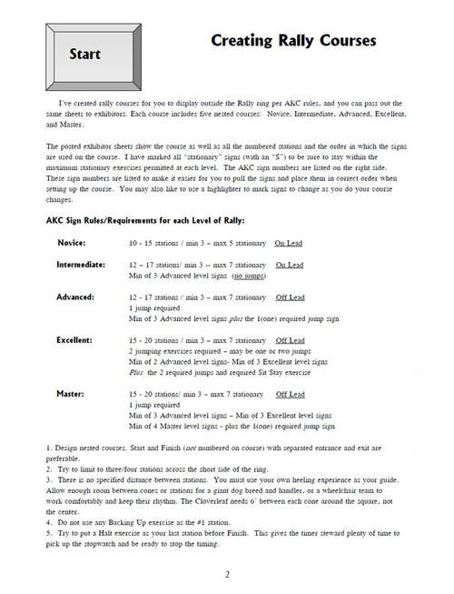 The Rally Course Book - AKC Novice Through Master - Dogwise