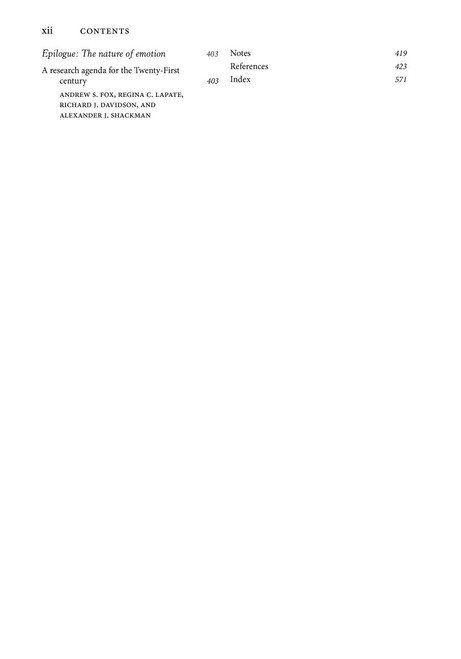 The Nature of Emotion: Fundamental Questions