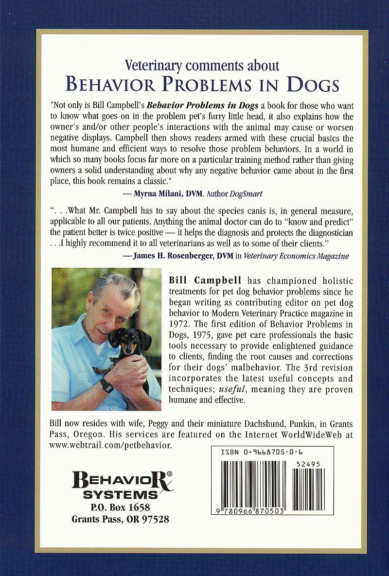 Ebook: Behavior Problems In Dogs 3rd Edition - Dogwise