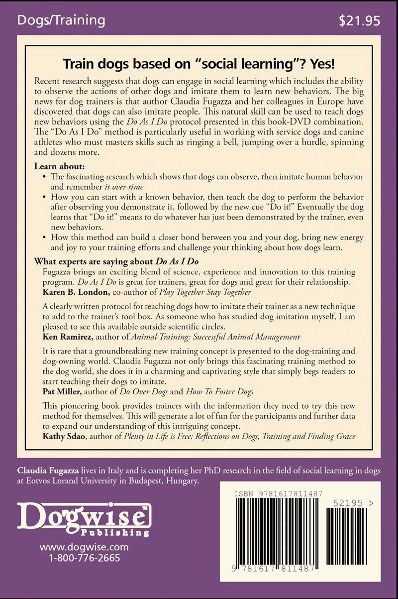 Do As I Do: Using Social Learning To Train Dogs Book - Streaming Video ...