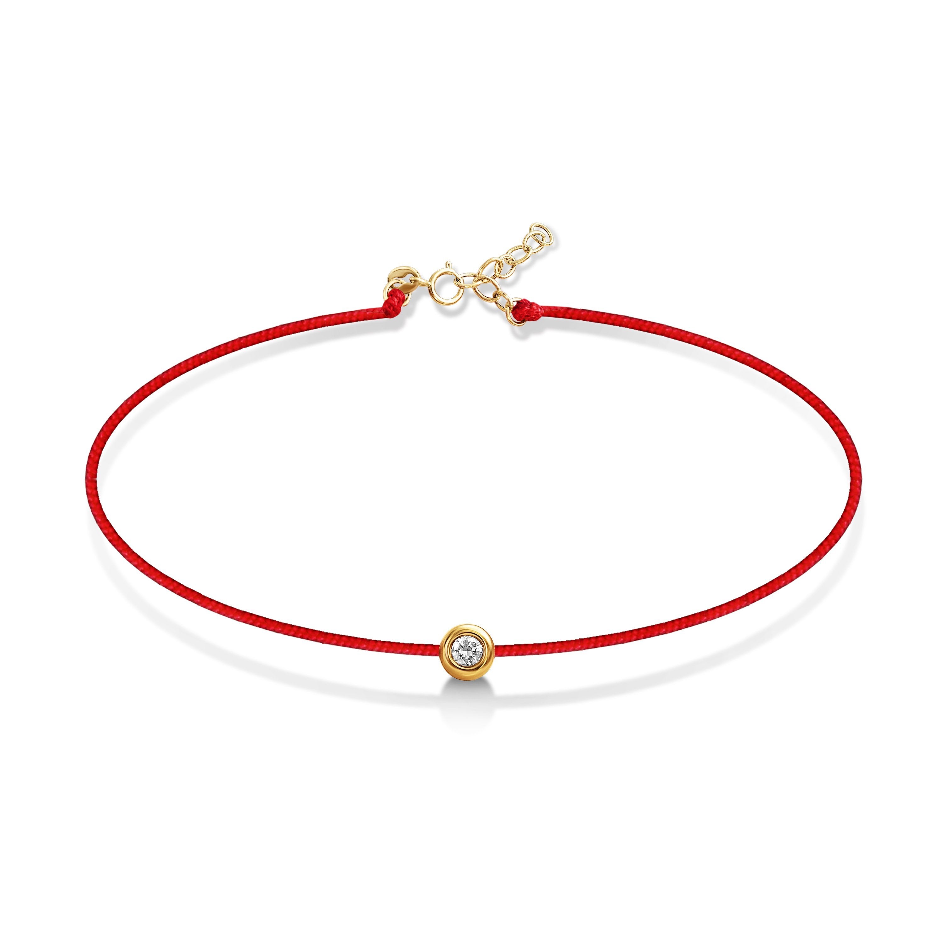 red thread diamond bracelet