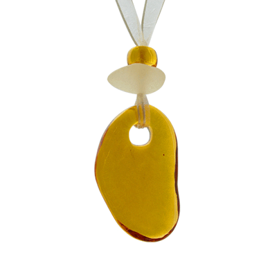 Orna Lalo Lg. Pebble Cognac Choker | Orna Lalo Necklace