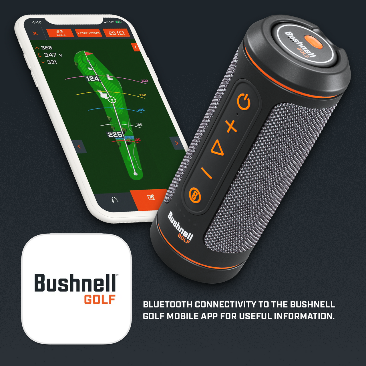 Wingman 2 Golf GPS Speaker - BITE Magnetic Speaker - Bushnell Golf